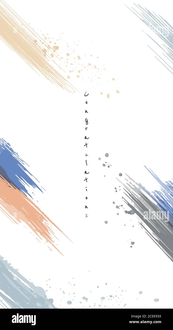 Abstract vertical background minimal design with earth tone watercolor ...