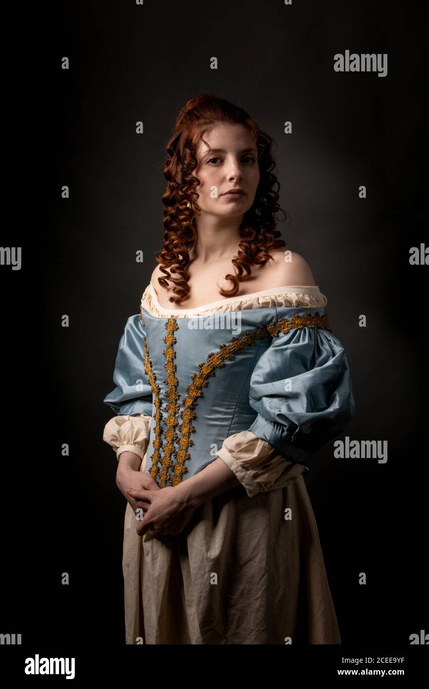 Beautiful Woman in medieval clothing Stock Photo - Alamy