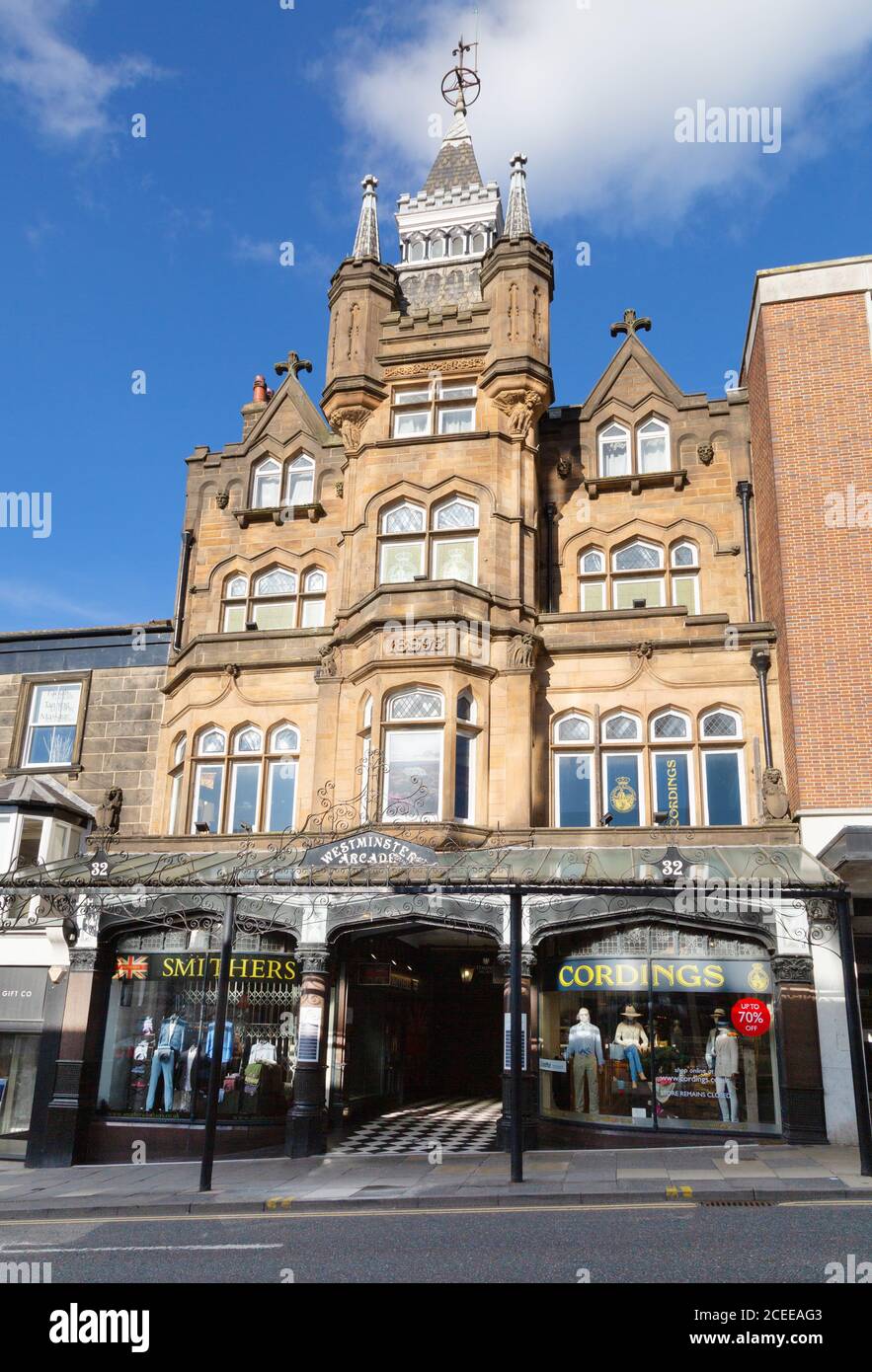 Westminster Arcade Harrogate - exterior view of the entrance, a ...