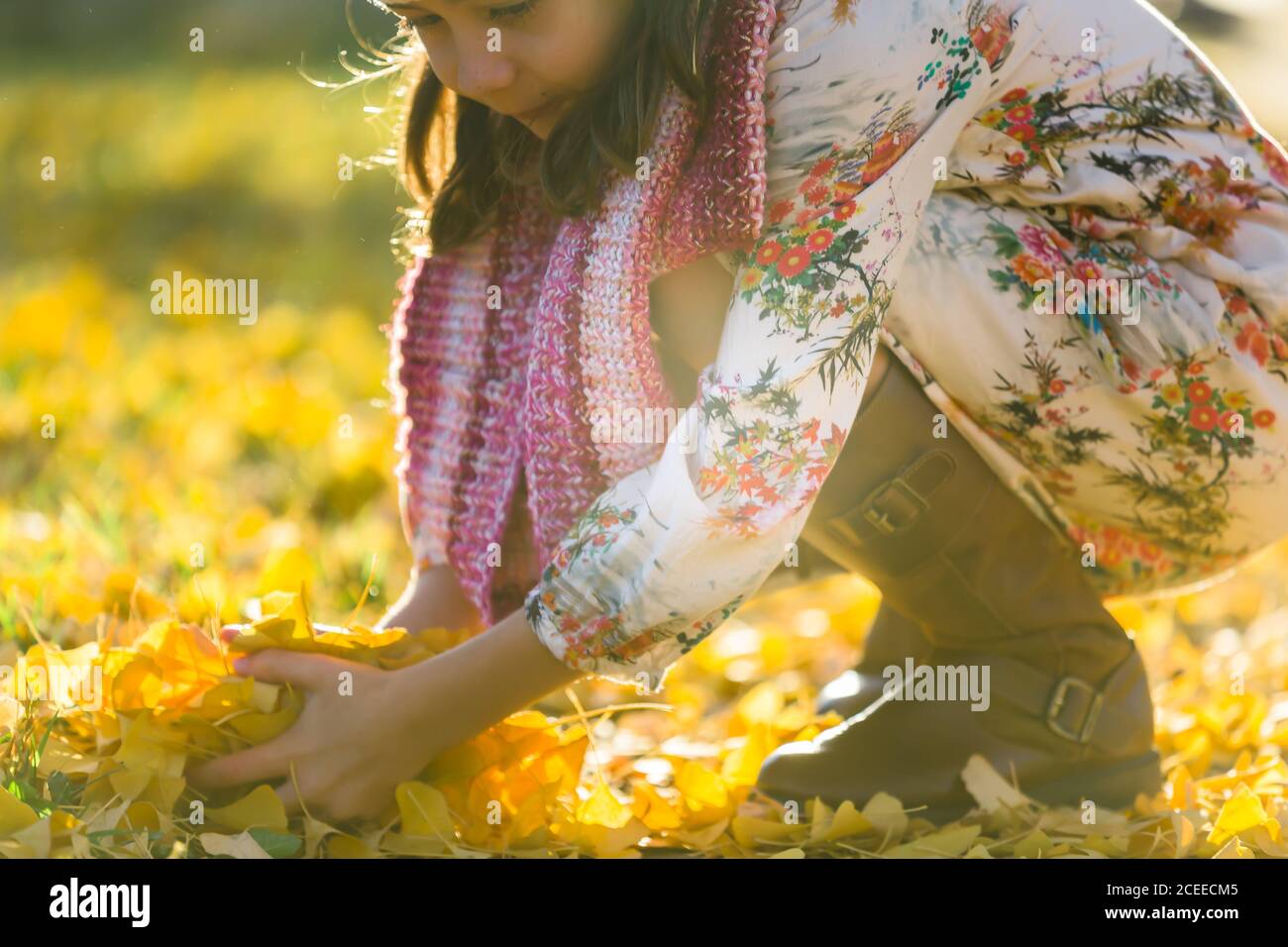 Hand taking leaf from hi-res stock photography and images - Alamy