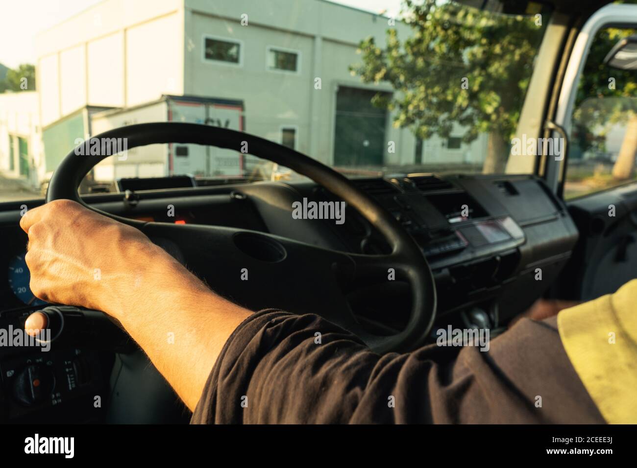 Boy driving truck hi-res stock photography and images - Alamy