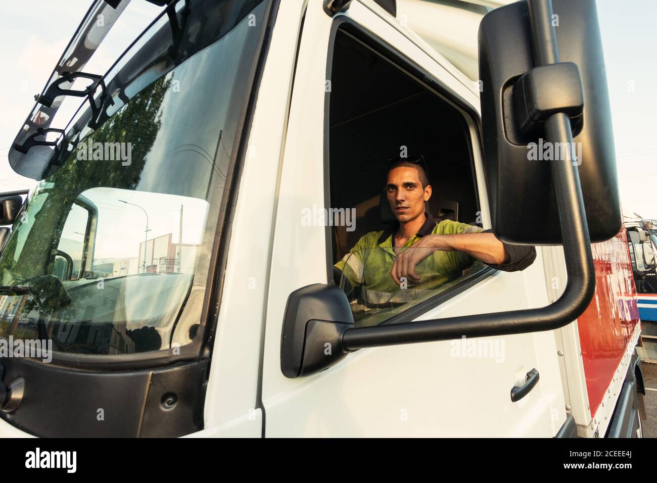 Inside truck cabin view hi-res stock photography and images - Alamy