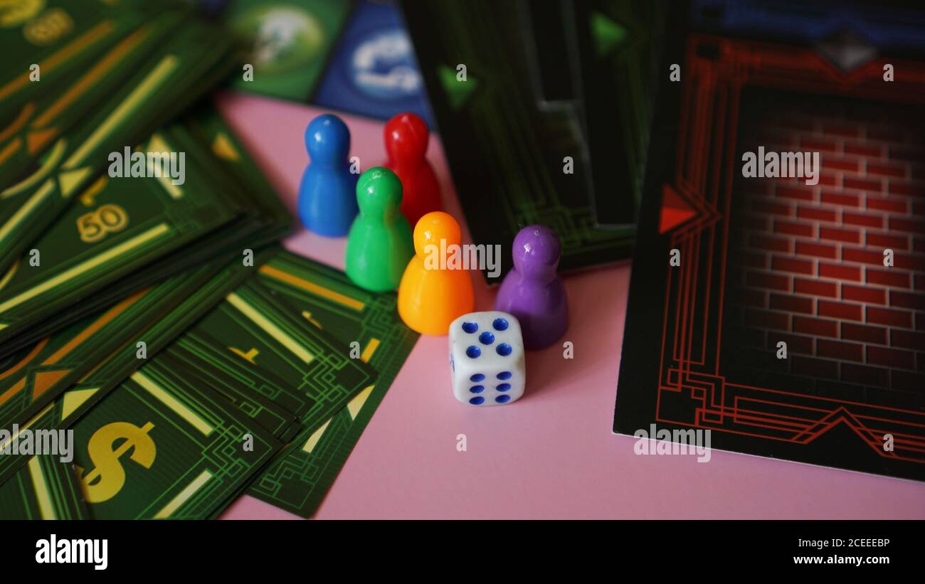 01-09-2020 Minsk,Belarus Board game Monopoly with money and plastic ...