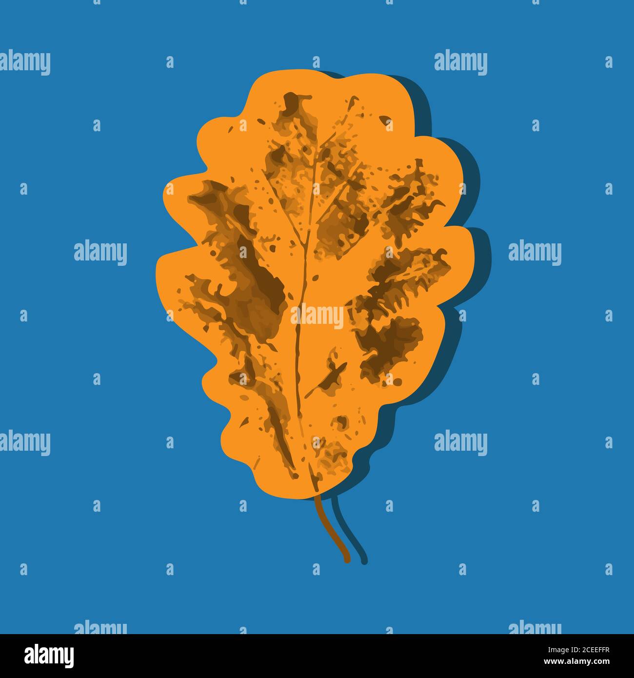 Orange oak leaf Stock Vector Images - Alamy