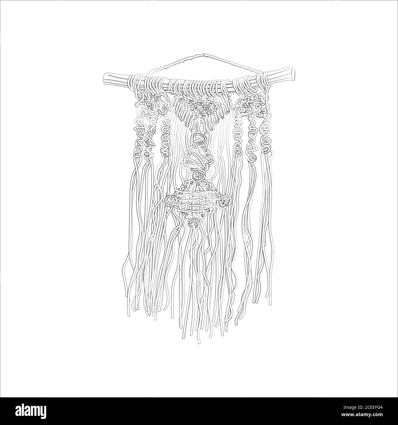 Macrame hanging Black and White Stock Photos & Images - Alamy