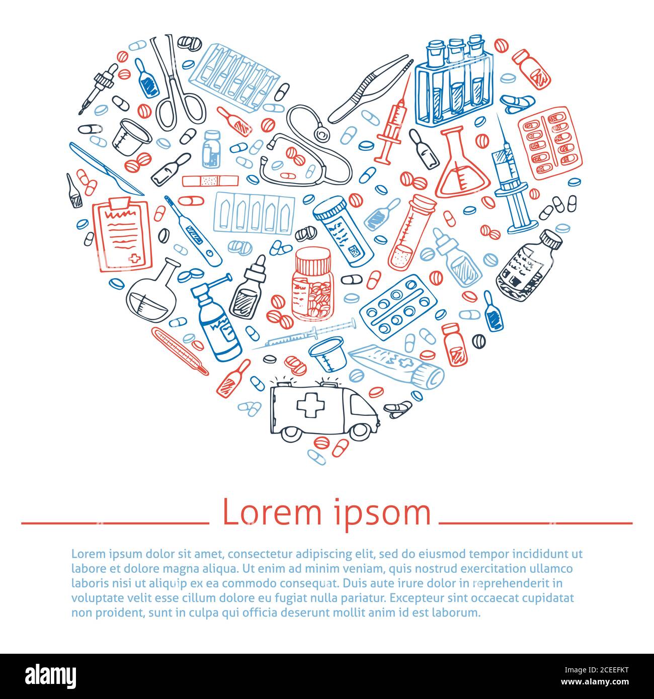 Healthcare doodle hi-res stock photography and images - Alamy