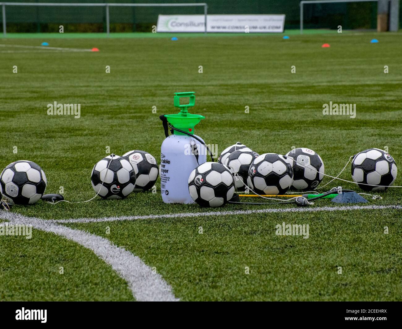 Cleaning football pitch hi-res stock photography and images - Alamy