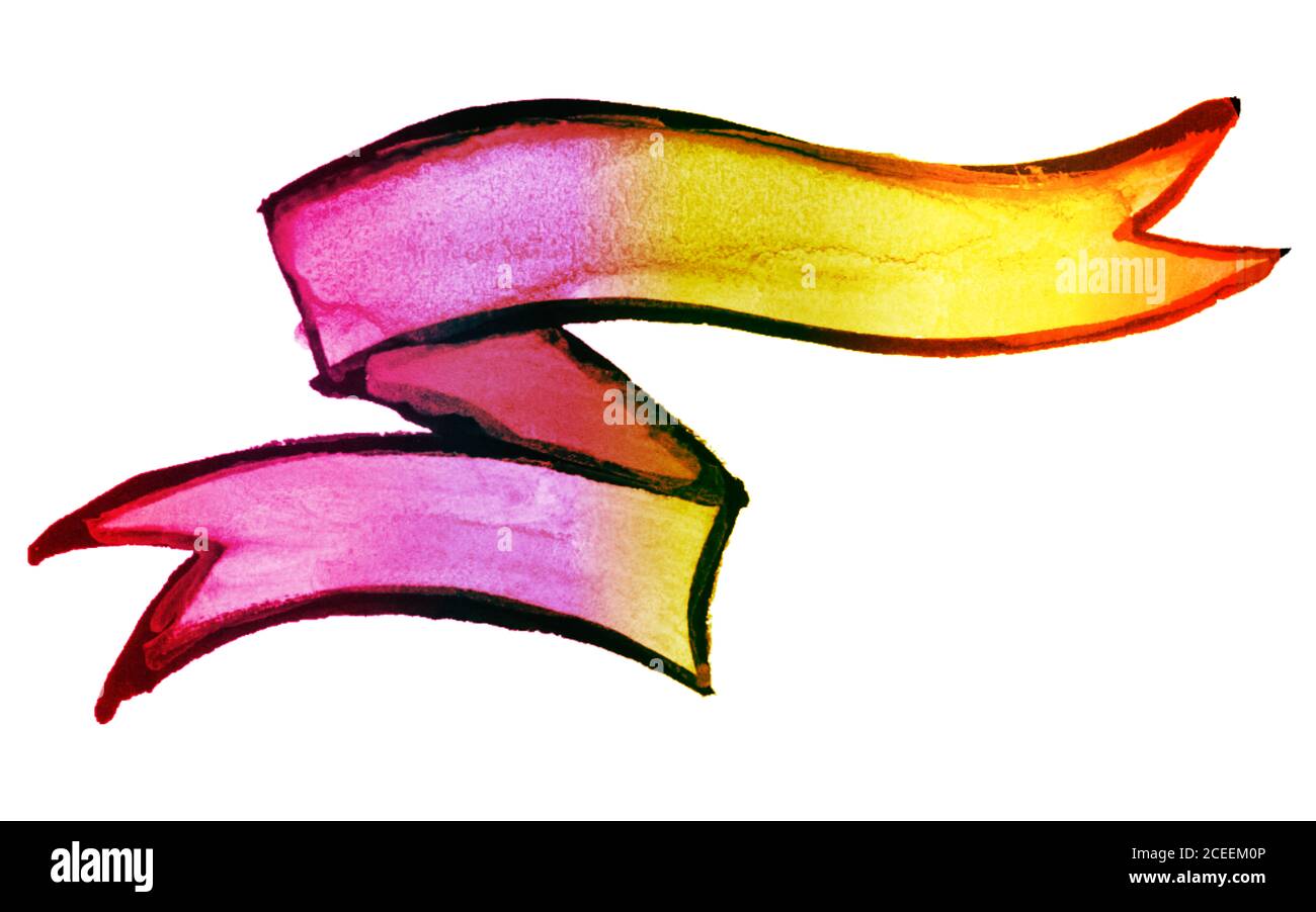 Colorful ribbon banner Stock Photo - Alamy