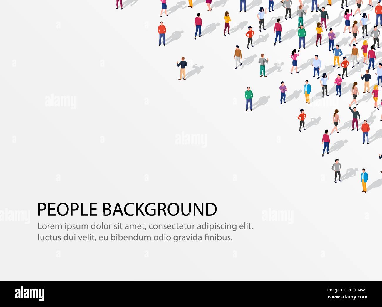 Large group of people on white background. People communication concept ...