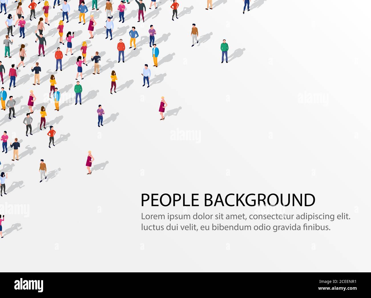 Large group of people on white background. People communication concept ...