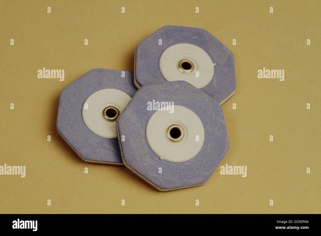 Different types of eraser. Blue pen ink eraser on beige background ...