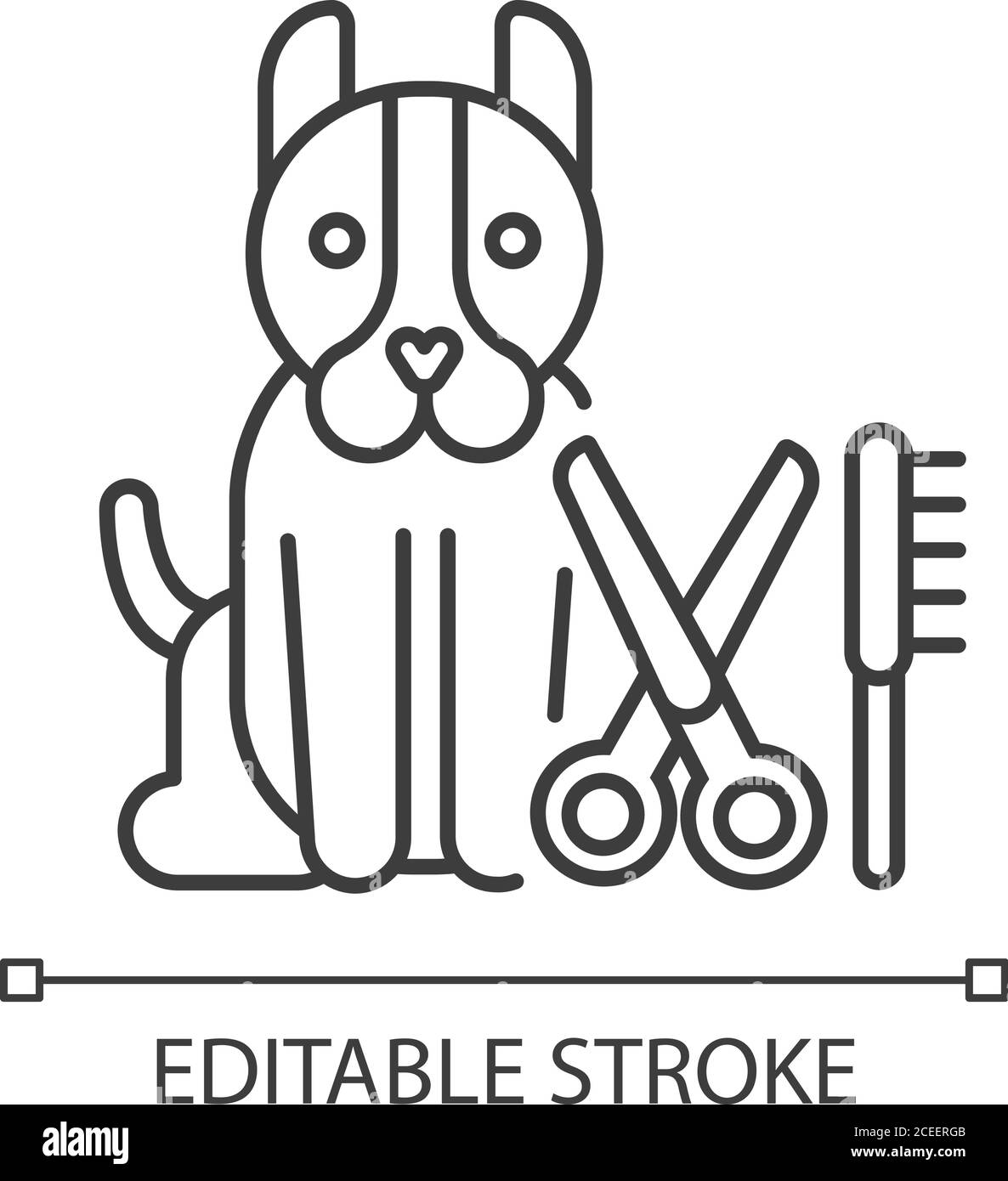 Dog grooming linear icon Stock Vector Image & Art - Alamy