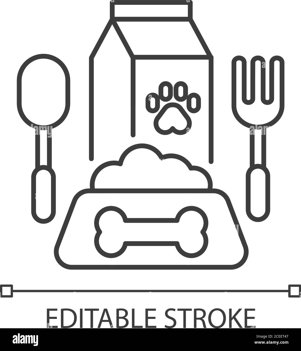 Pet restaurant linear icon Stock Vector Image & Art - Alamy