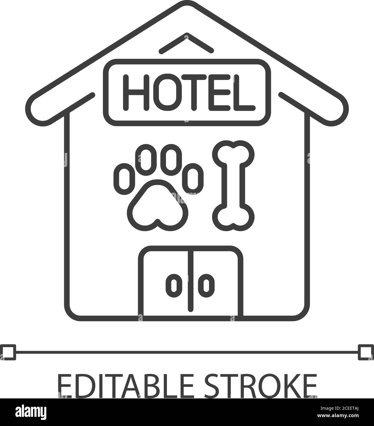 Pet hotel linear icon Stock Vector Image & Art - Alamy