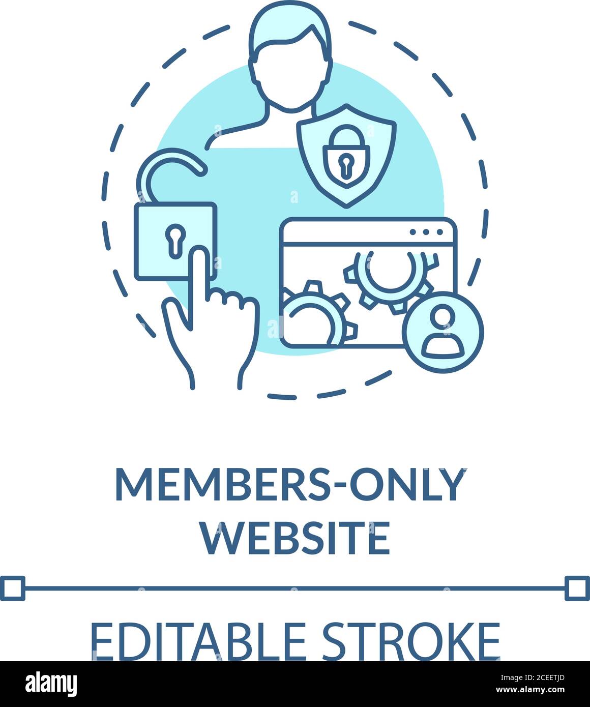 Members only website concept icon Stock Vector Image & Art - Alamy