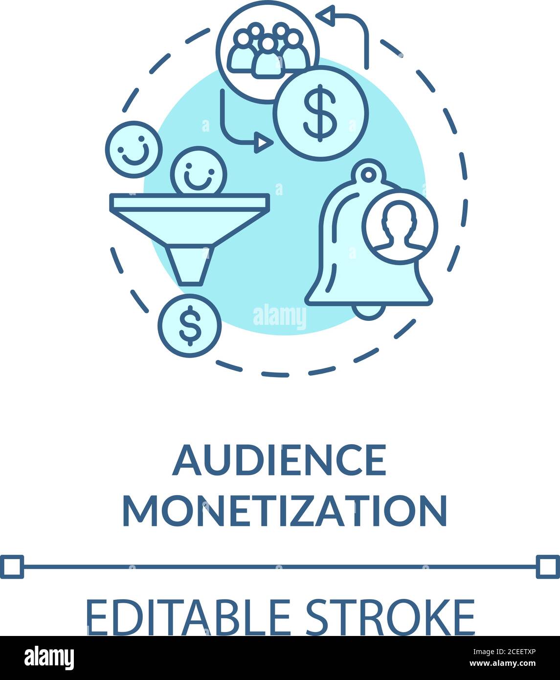 Audience monetization concept icon Stock Vector Image & Art - Alamy