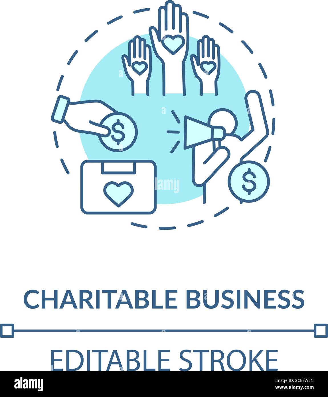 Charitable business concept icon Stock Vector Image & Art - Alamy
