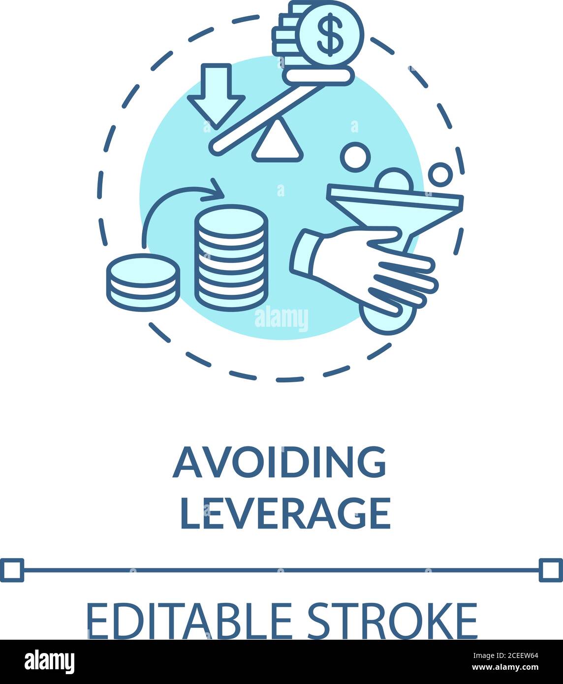 Avoid leverage concept icon Stock Vector Image & Art - Alamy