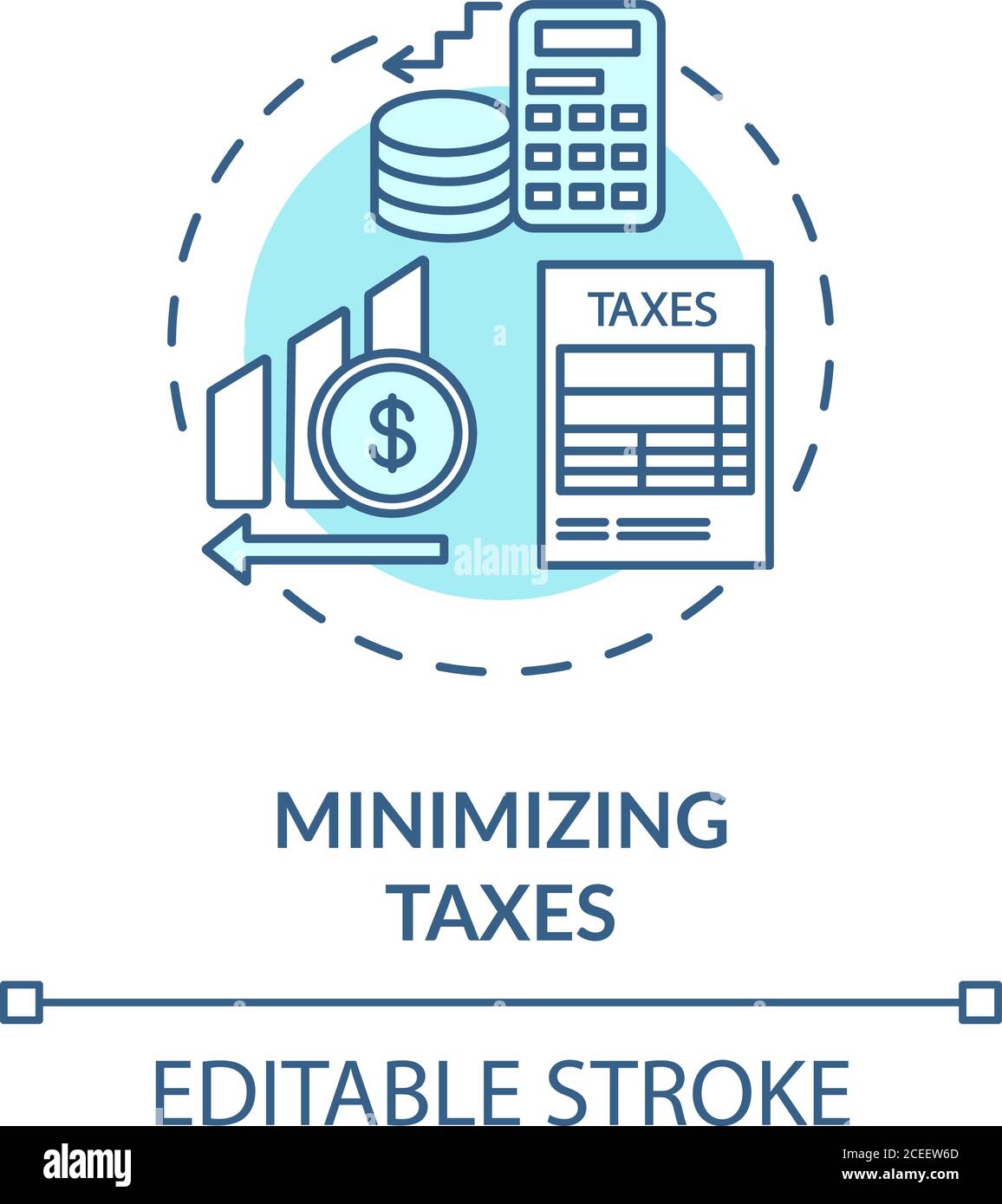 Minimizing taxes concept icon Stock Vector Image & Art - Alamy