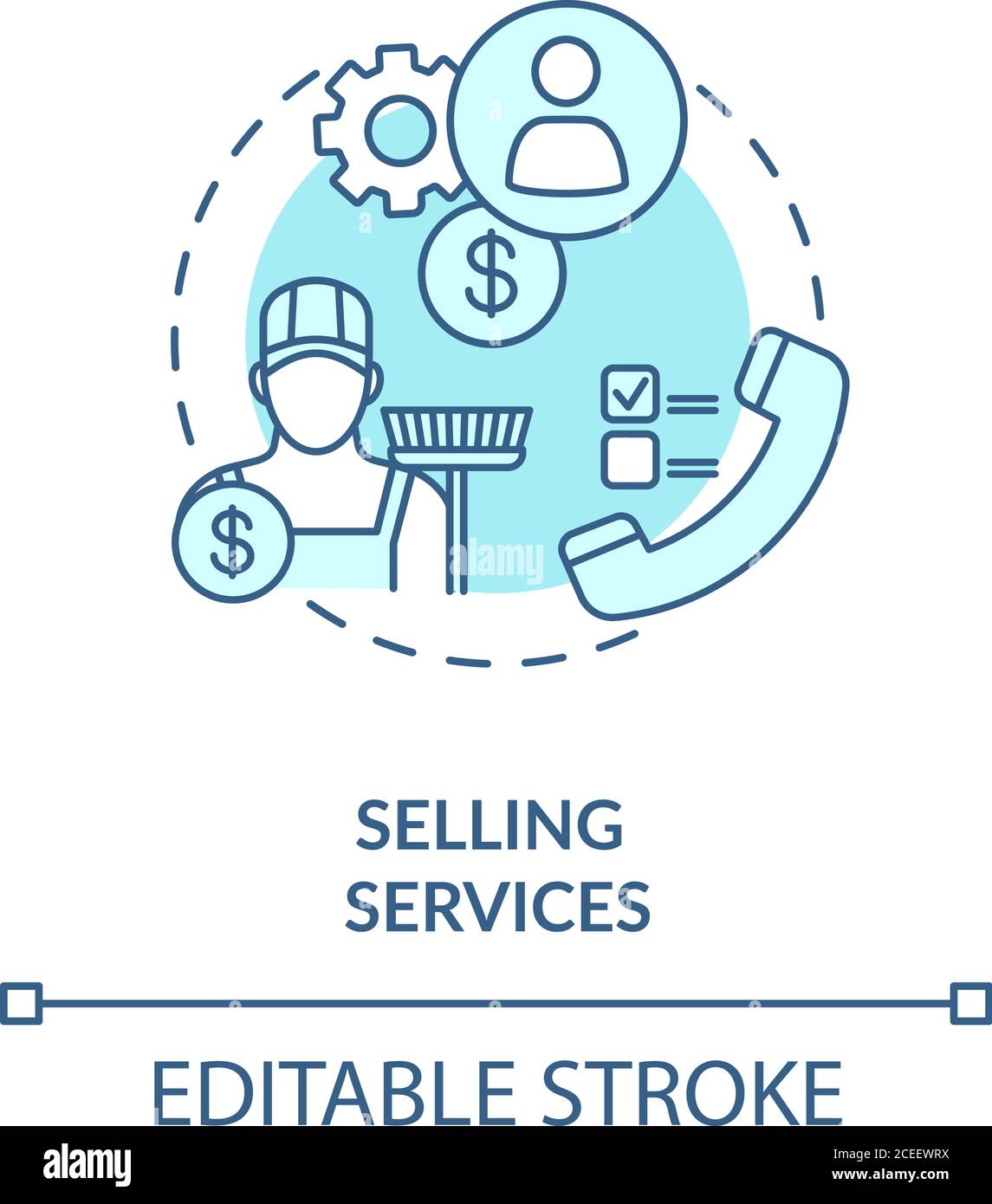 Selling services concept icon Stock Vector Image & Art - Alamy