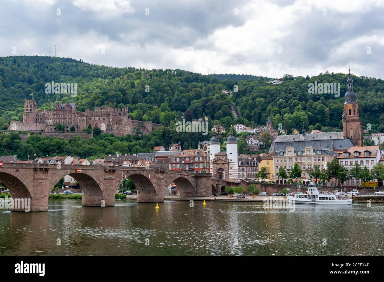 Heidelberg, BW / Germany - 25 July 2020: view of the historic old town ...