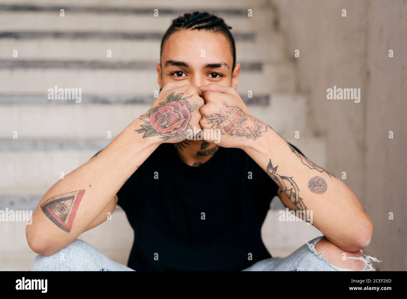 Tattooed face hi-res stock photography and images - Alamy