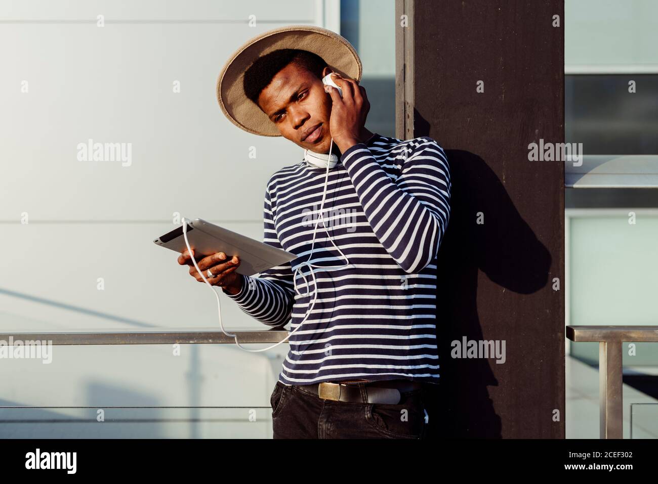 Relax man listening music hi-res stock photography and images - Alamy