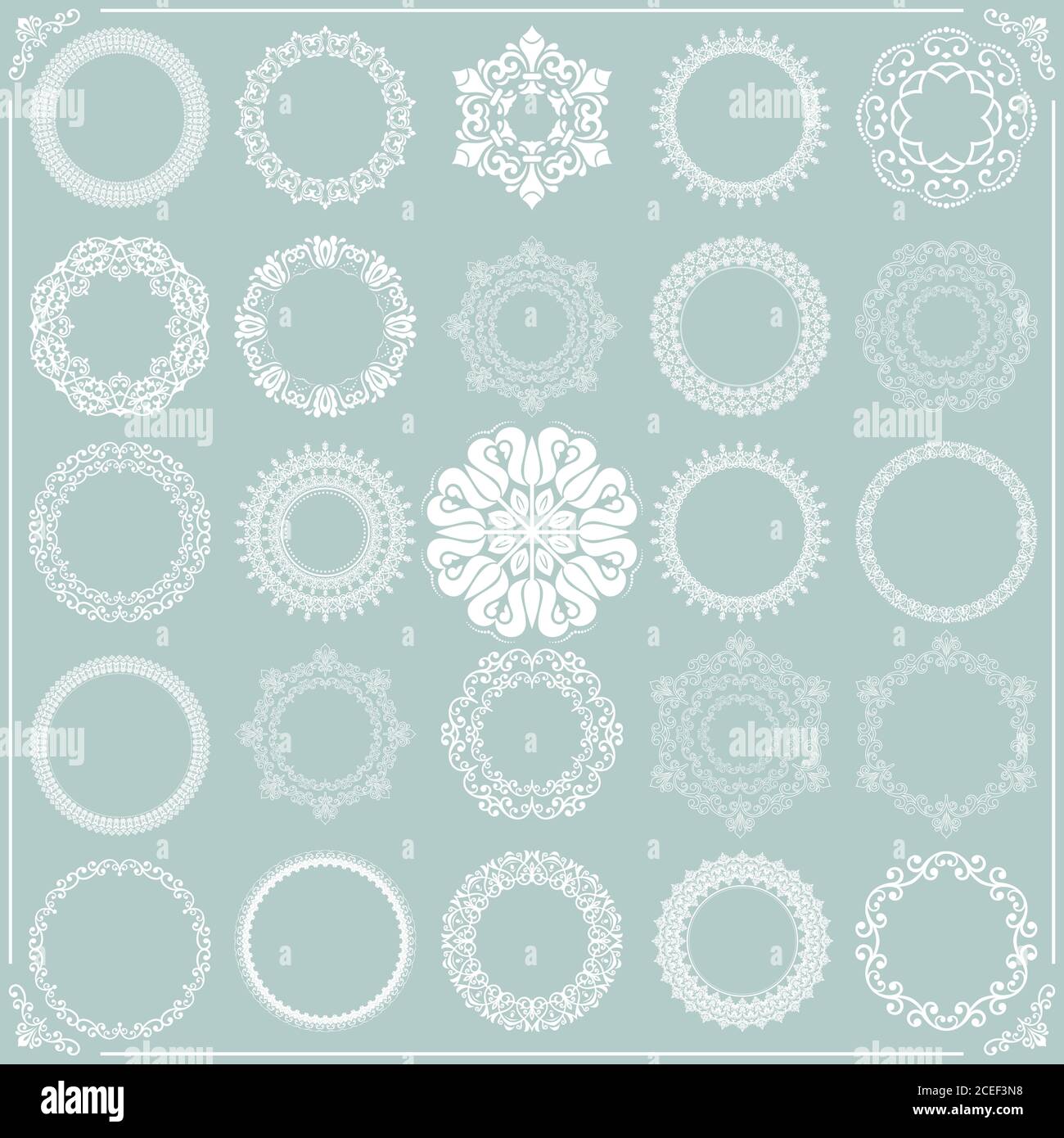Set of Vector Round Patterns Stock Vector Image & Art - Alamy