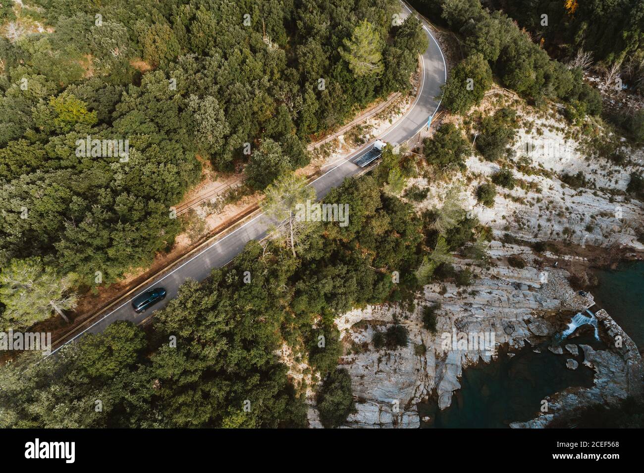 Aerial view river road in hi-res stock photography and images - Alamy