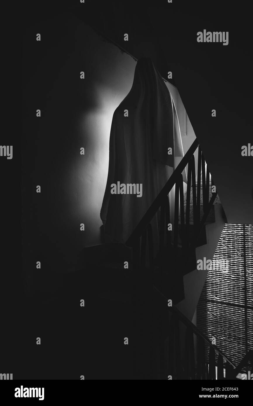 Person disguised as a ghost for Halloween Stock Photo - Alamy