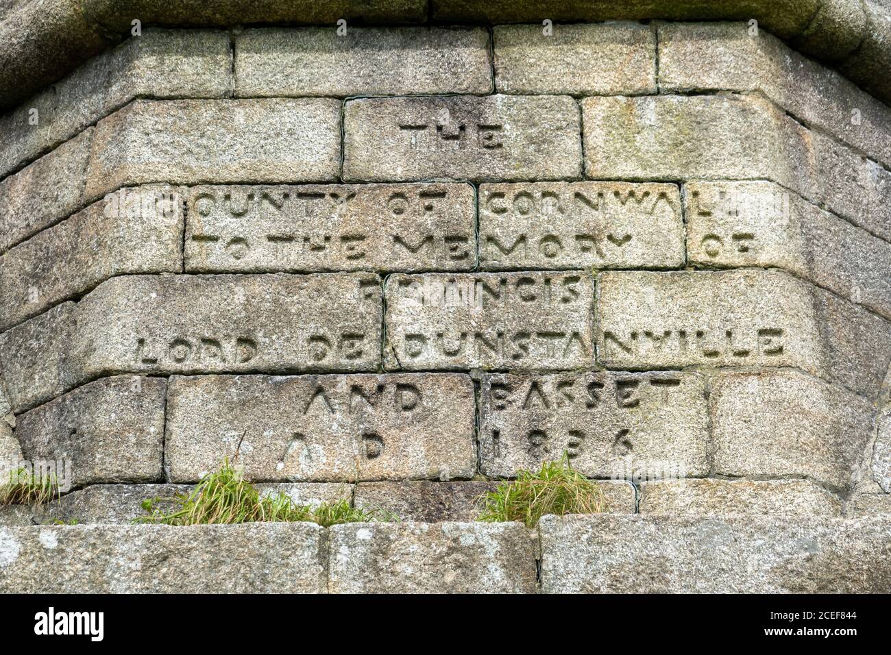 Bassett Monument, Carn Brea, Redruth, Cornwall UK Stock Photo - Alamy