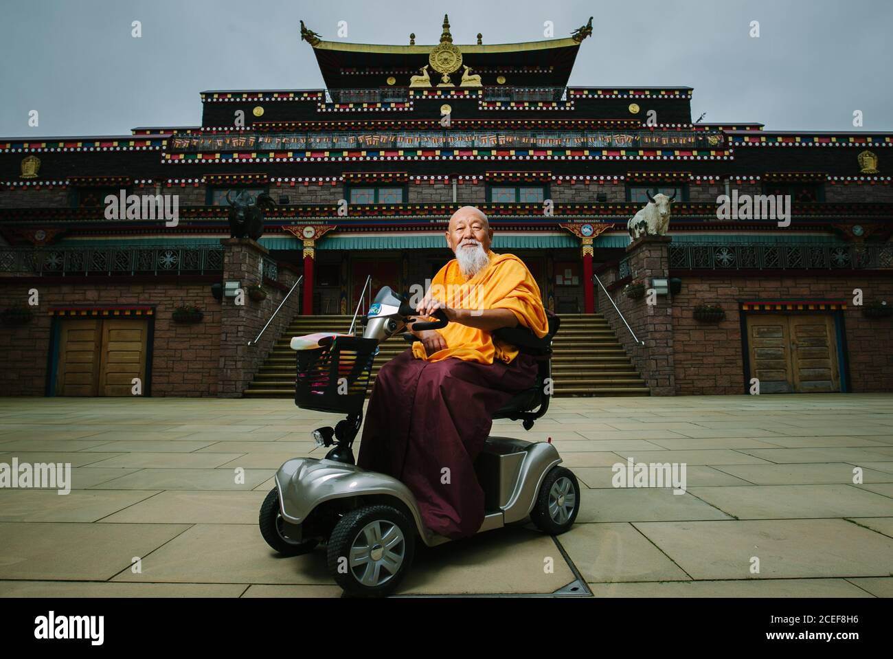 Buddhist monk, Lama Yeshe Losal Rinpoche, at Samye Ling Tibetan ...