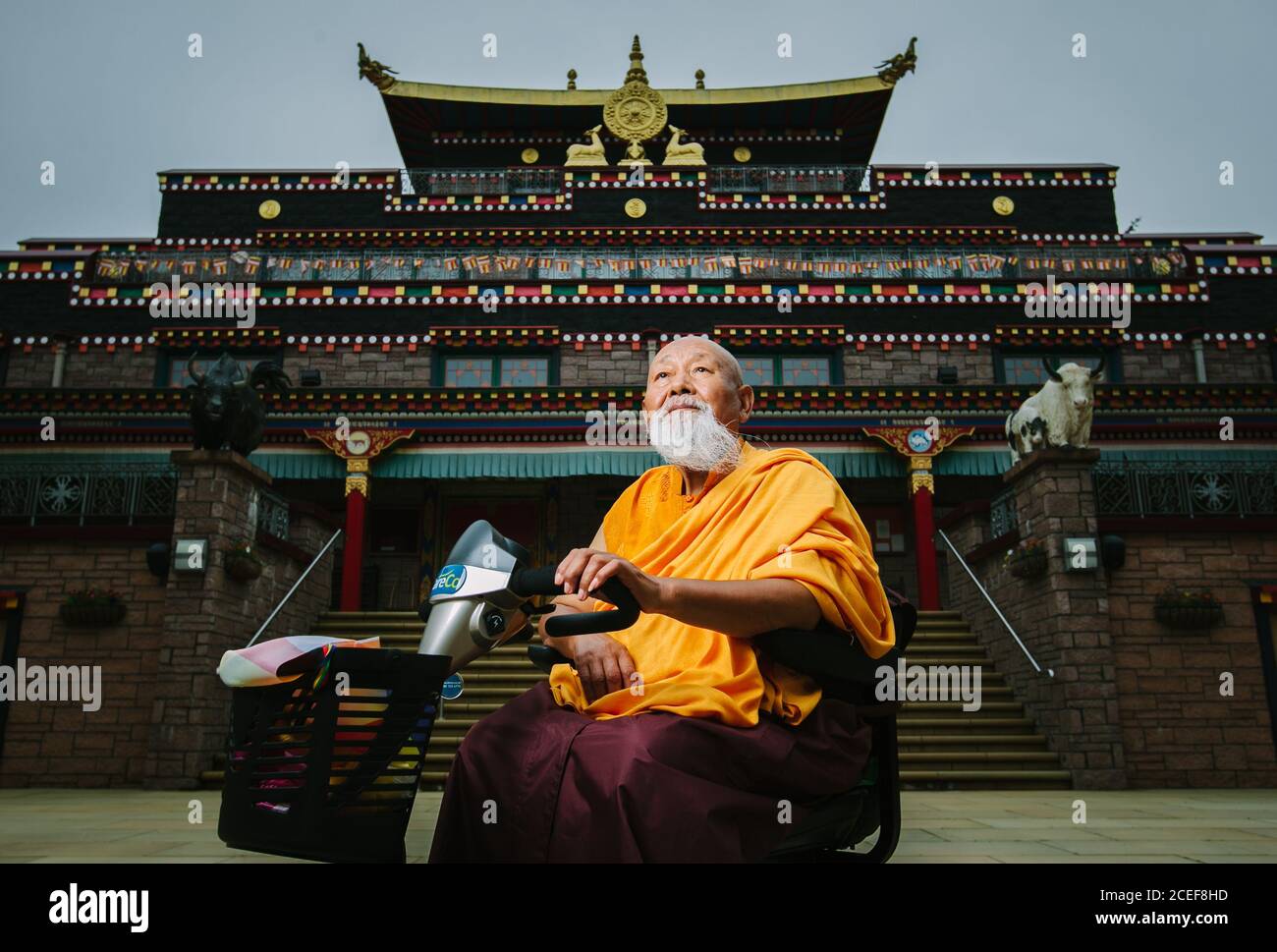 Buddhist monk, Lama Yeshe Losal Rinpoche, at Samye Ling Tibetan ...