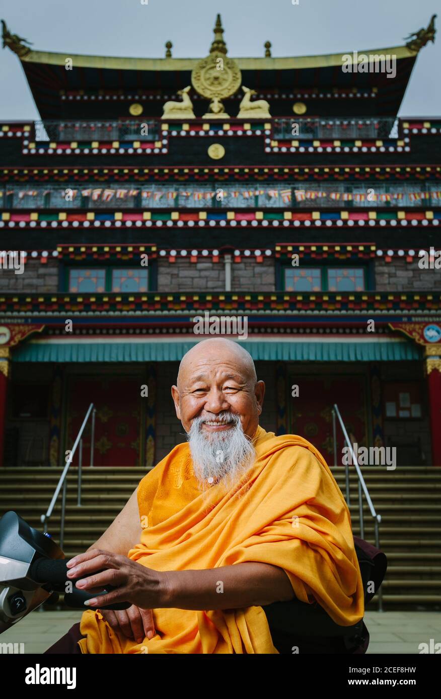 Buddhist monk, Lama Yeshe Losal Rinpoche, at Samye Ling Tibetan ...