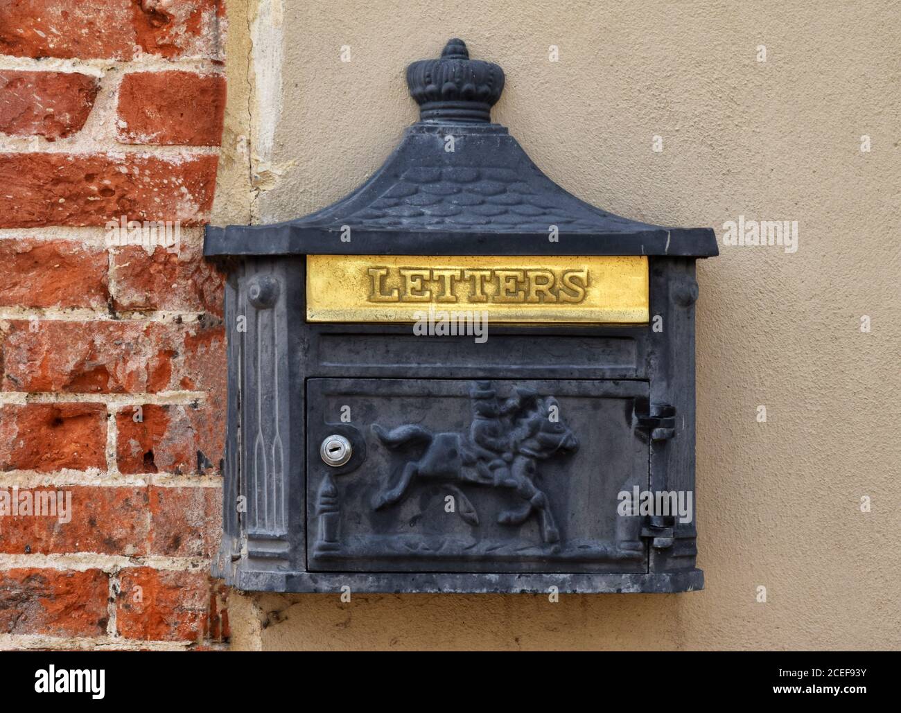 old-style letterbox, england Stock Photo - Alamy
