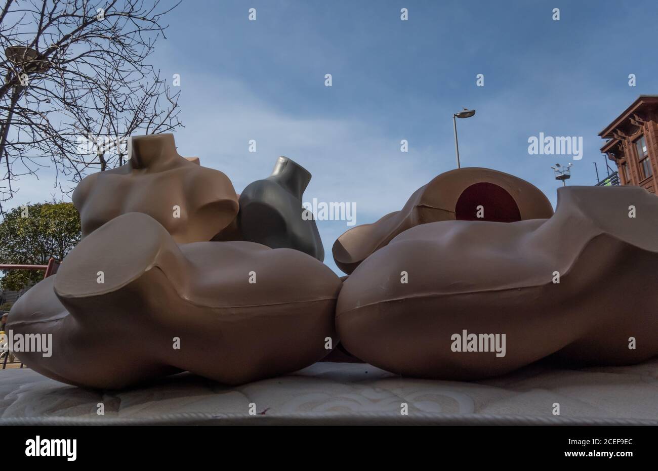 pile of upper torso mannequins Stock Photo - Alamy