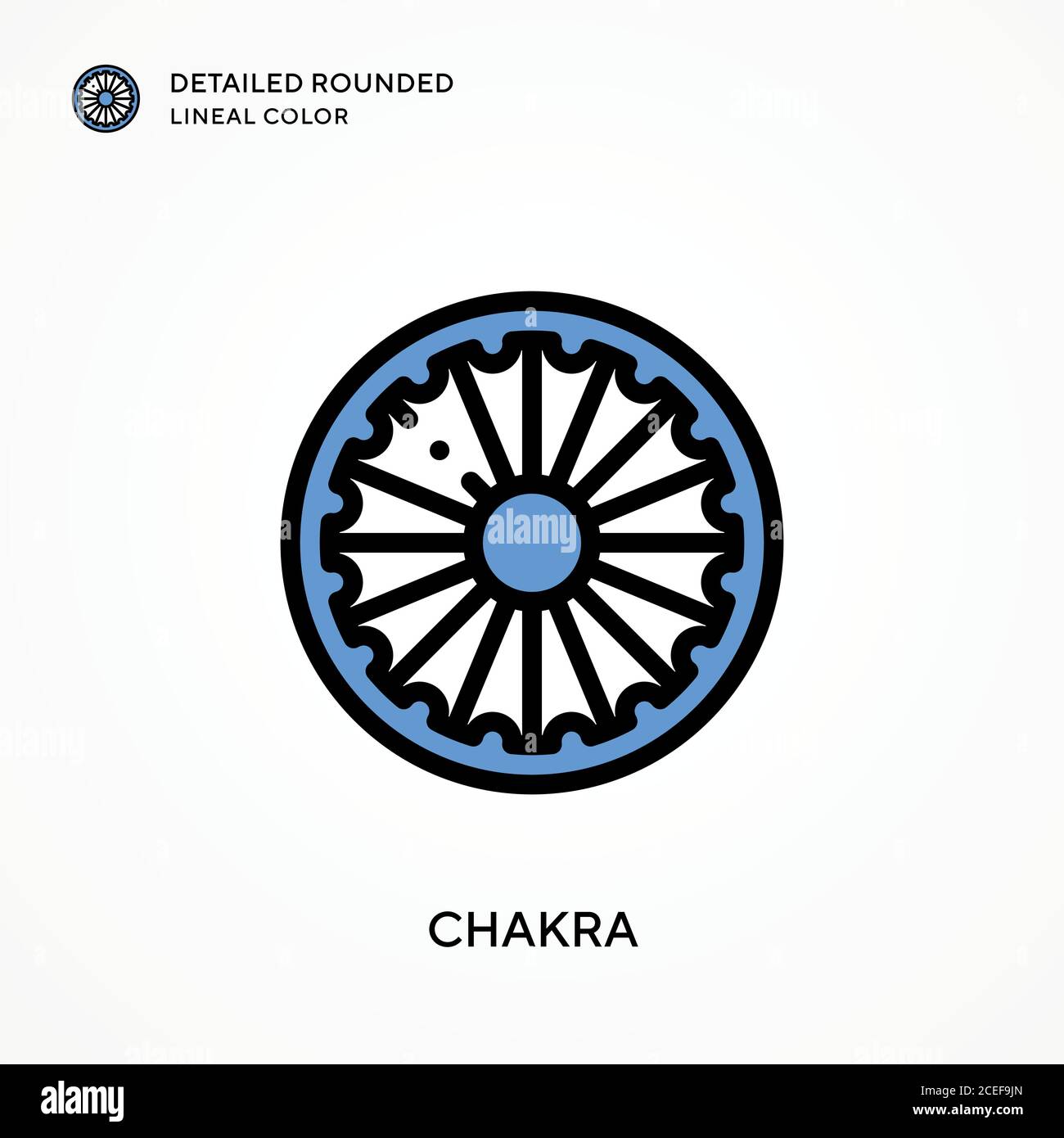 Chakra detailed rounded lineal color. Modern vector illustration concepts. Easy to edit and ...