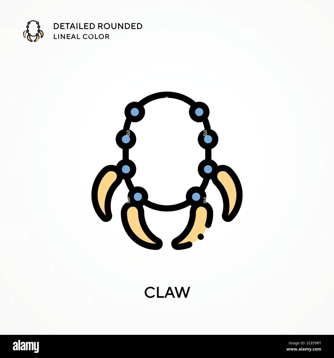 Claw detailed rounded lineal color. Modern vector illustration concepts ...
