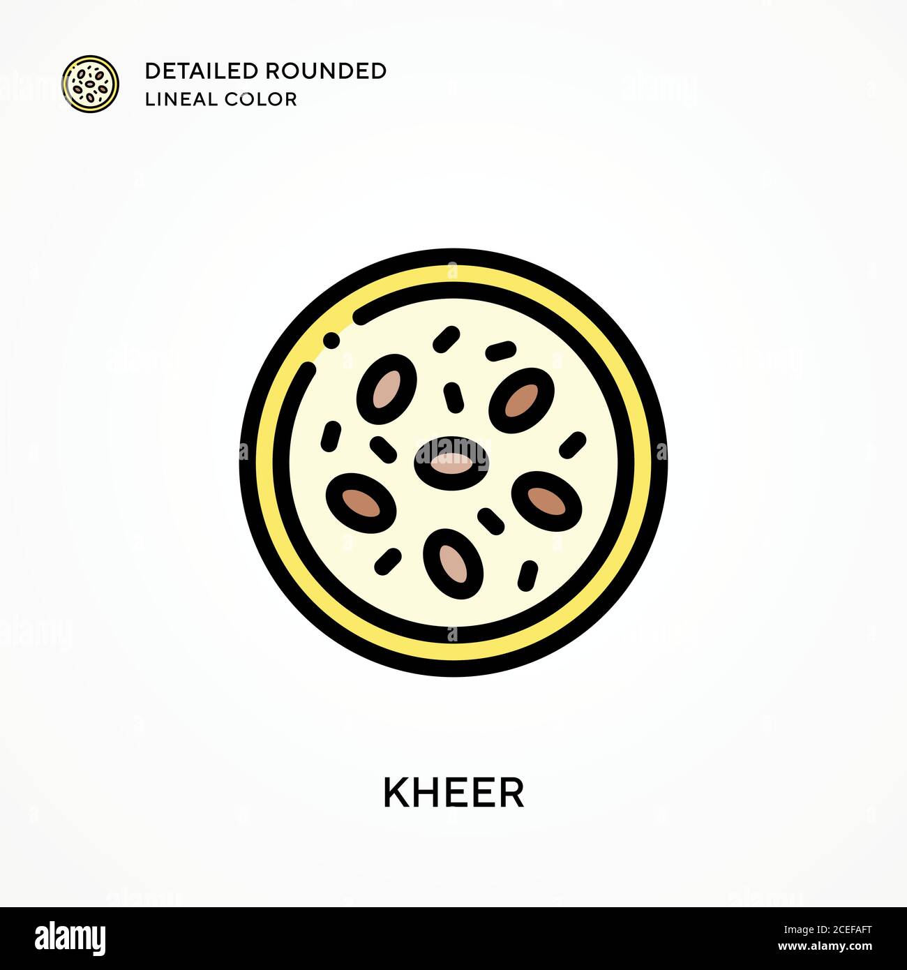 Kheer detailed rounded lineal color. Modern vector illustration ... Kheer detailed rounded lineal color. Modern vector illustration ...