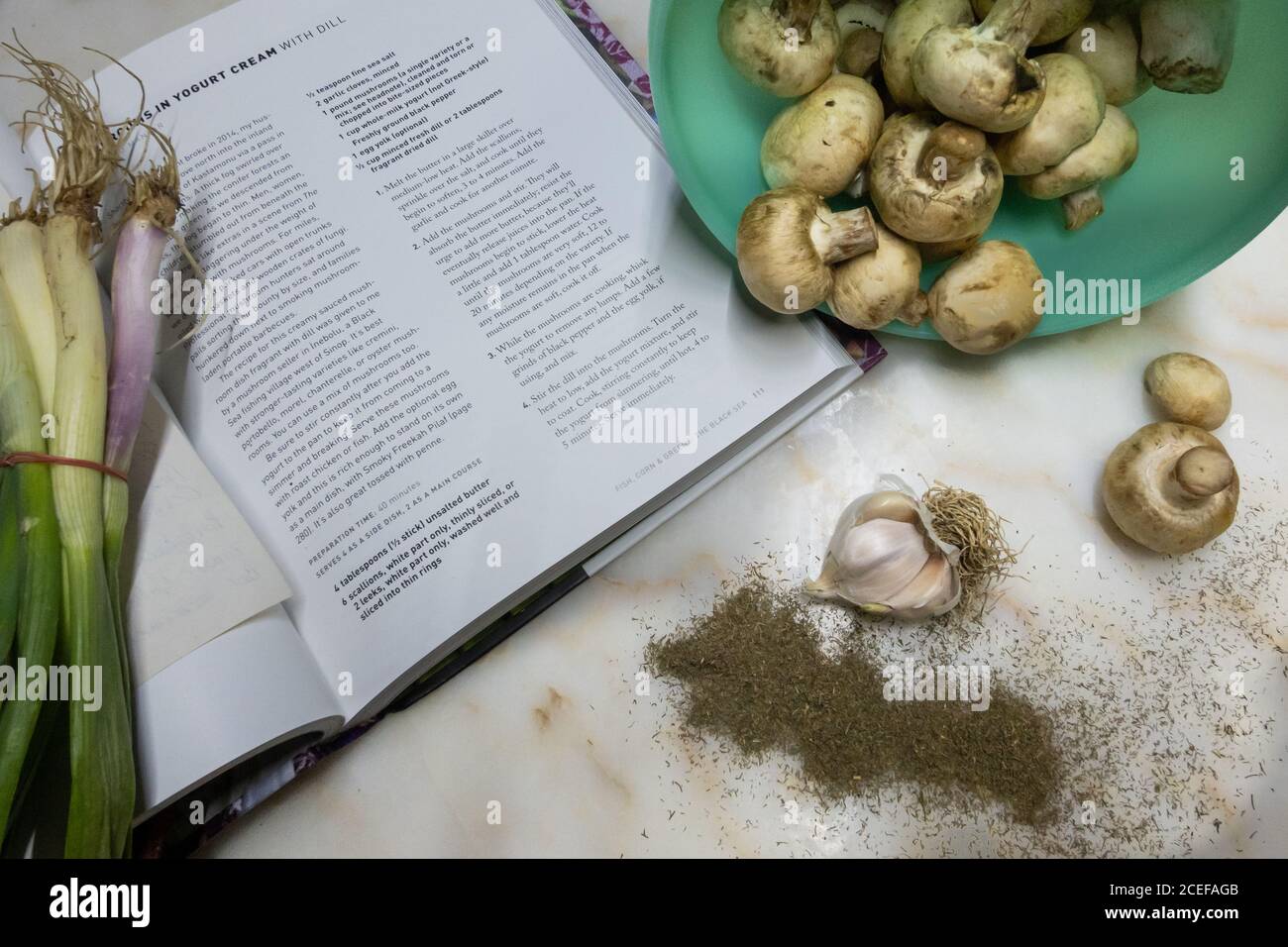 cooking preparations with a recipe Stock Photo - Alamy