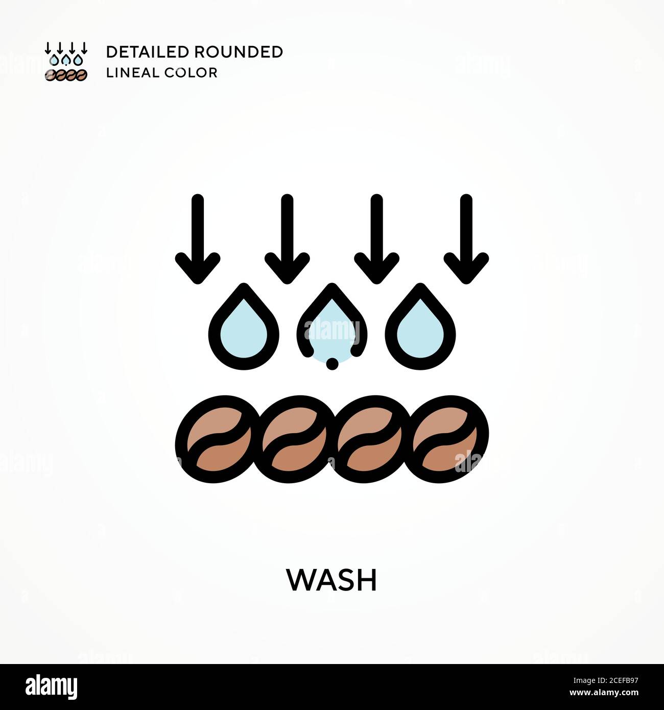 Wash detailed rounded lineal color. Modern vector illustration concepts ...