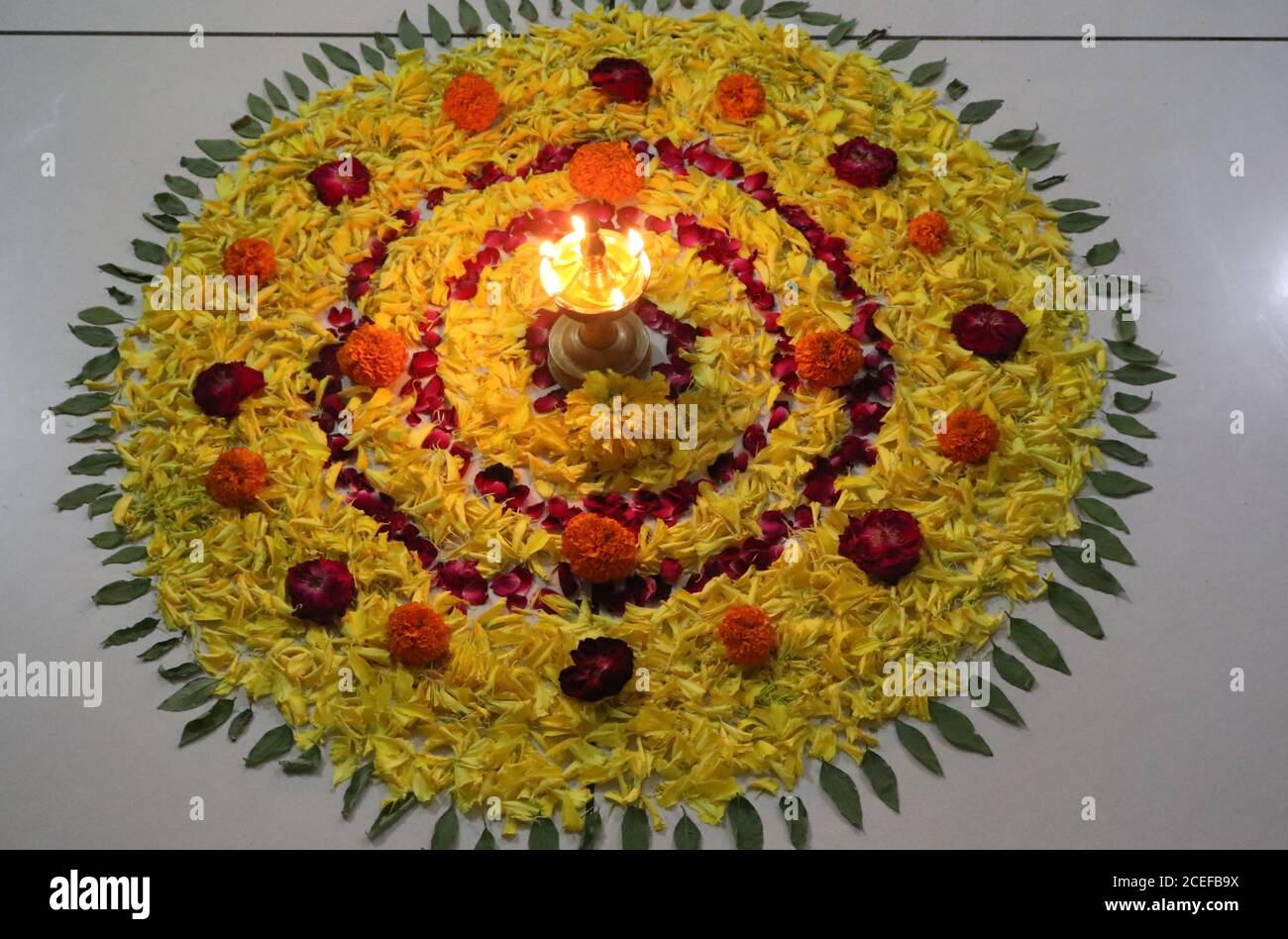 Onam pookalam design hi-res stock photography and images - Alamy
