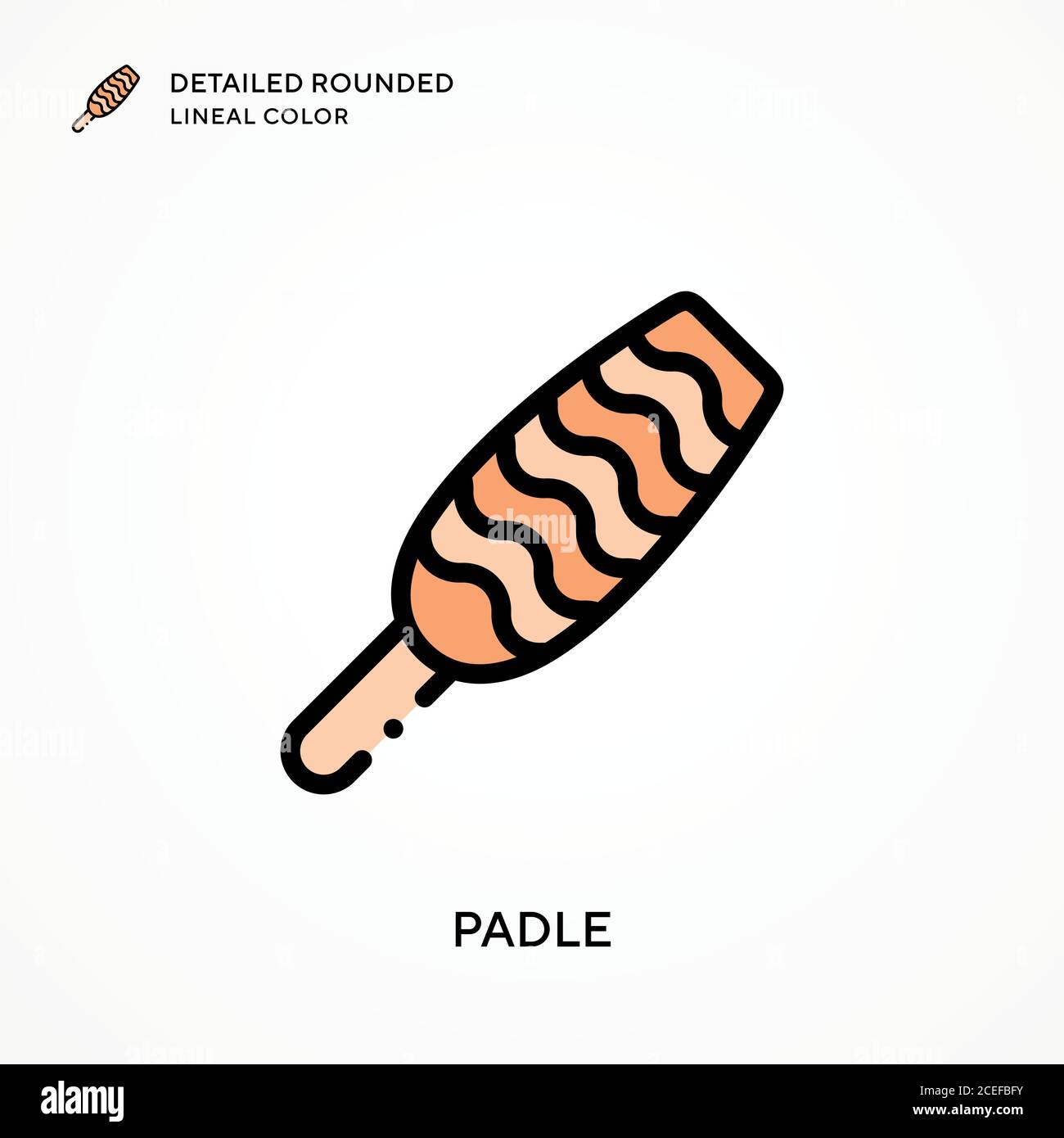Padle detailed rounded lineal color. Modern vector illustration ...