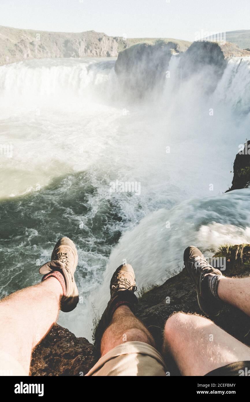 Legs in the waterfall hi-res stock photography and images - Alamy