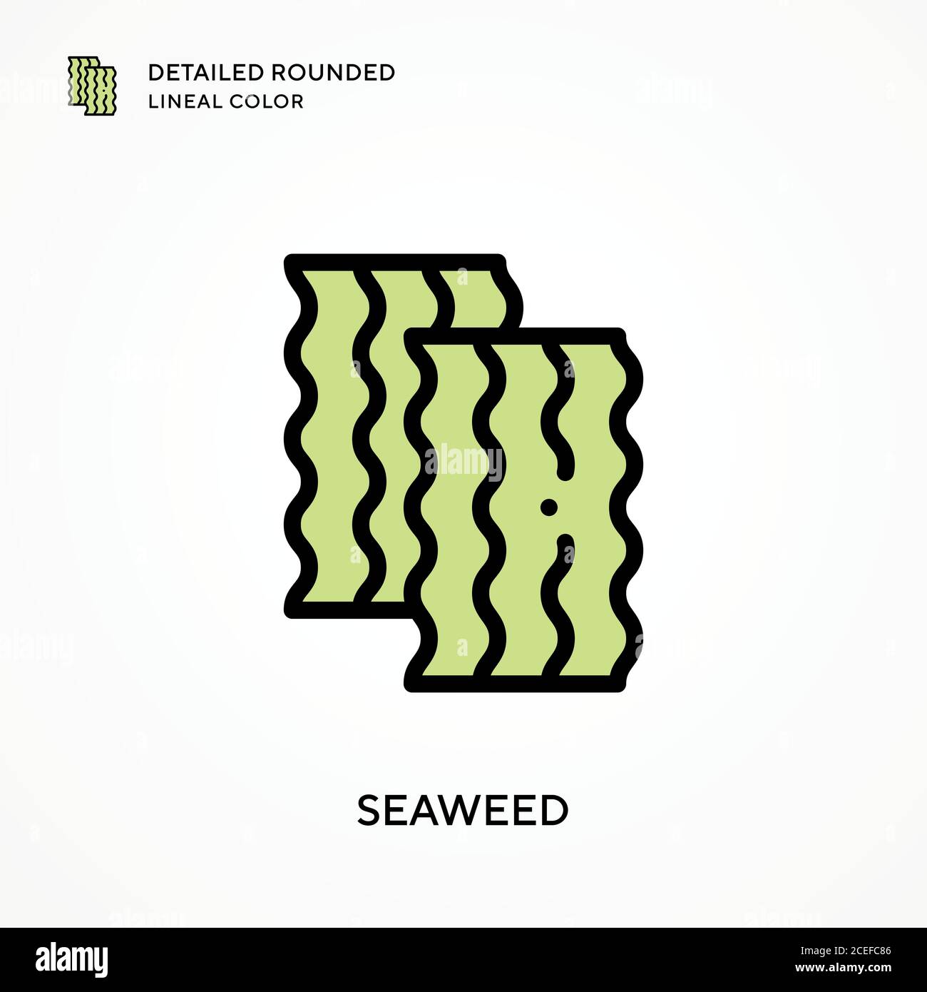 Seaweed detailed rounded lineal color. Modern vector illustration concepts. Easy to edit and ...