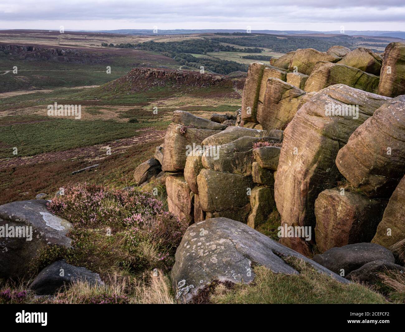 Higger Tor Peak District Early Morning Stock Photo - Alamy