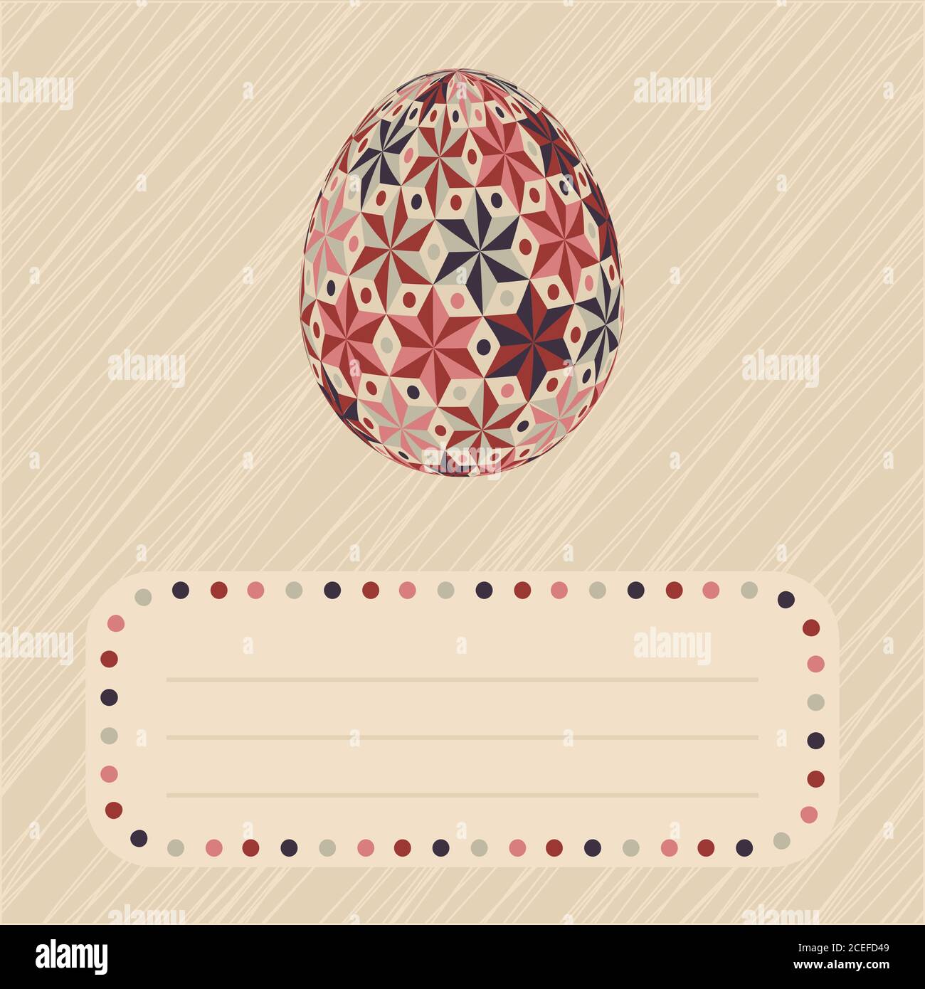 Colorful Easter card design with eggs and banner. Easter banner ...