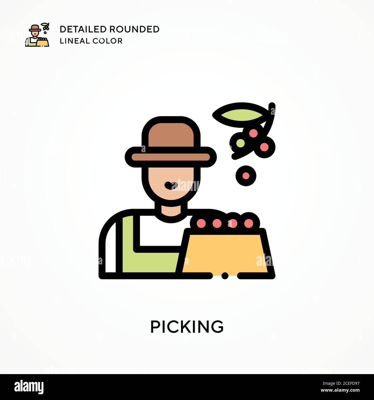 Easy fruit picking Stock Vector Images - Alamy