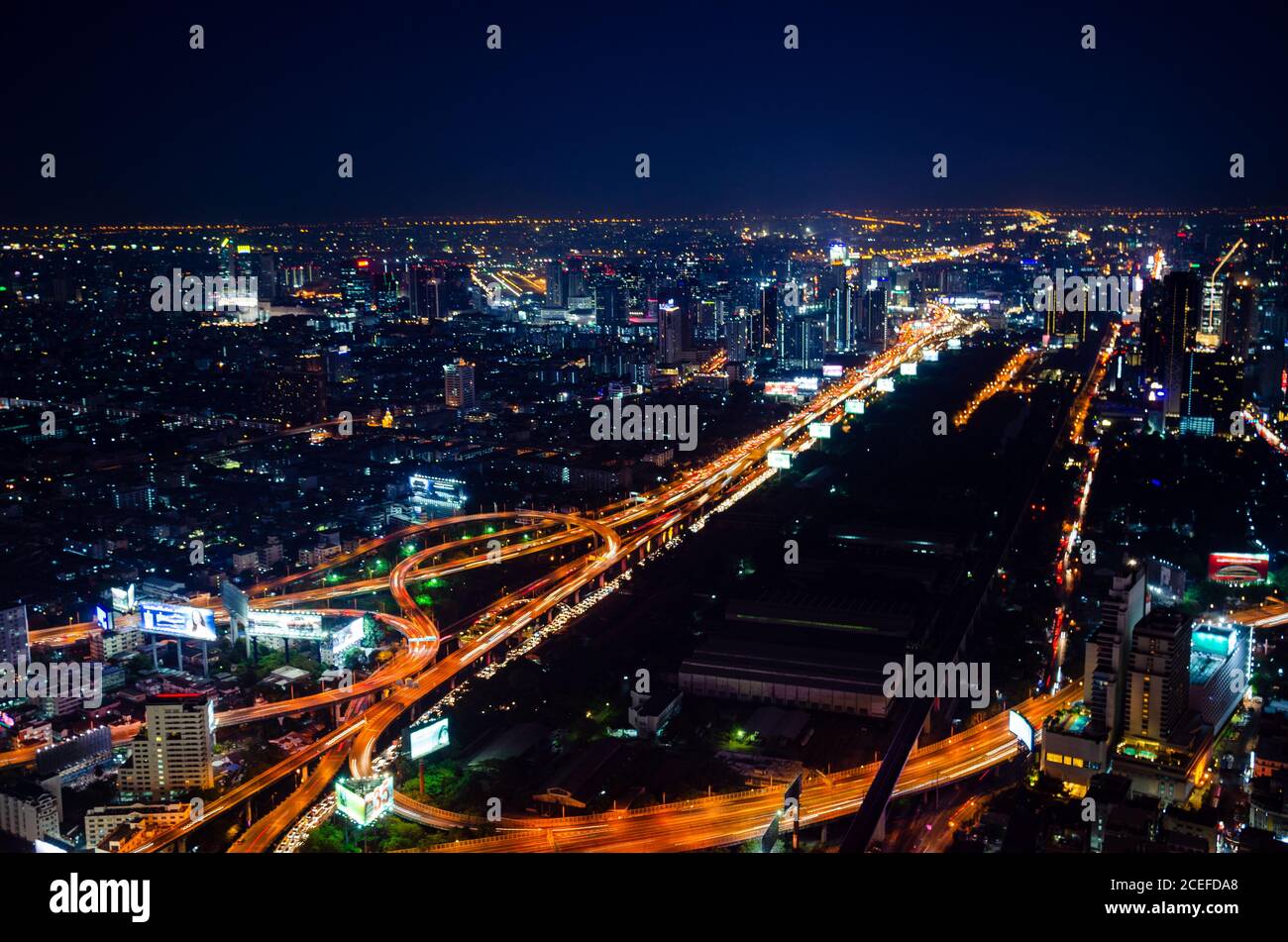Aerial view of Bangkok city skyline, Thailand Stock Photo - Alamy