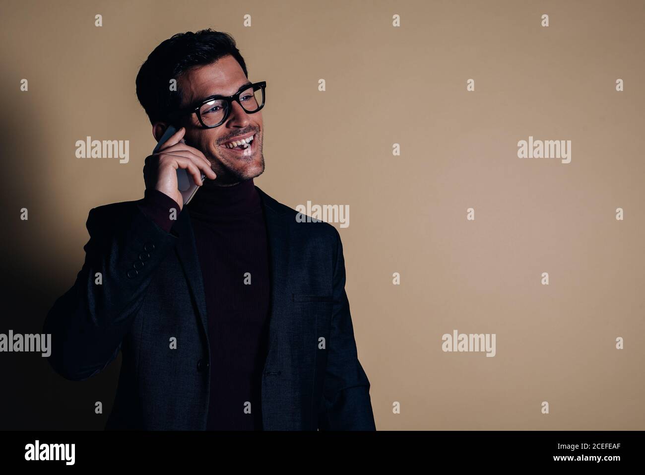 Young adult man speaking hi-res stock photography and images - Alamy